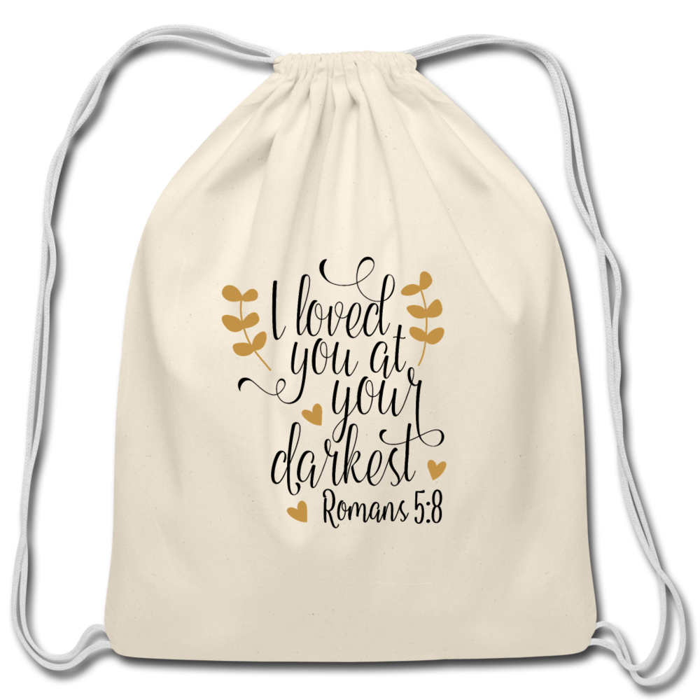 Romans 5:8 - Cotton Drawstring Bag – Christian Designz Store